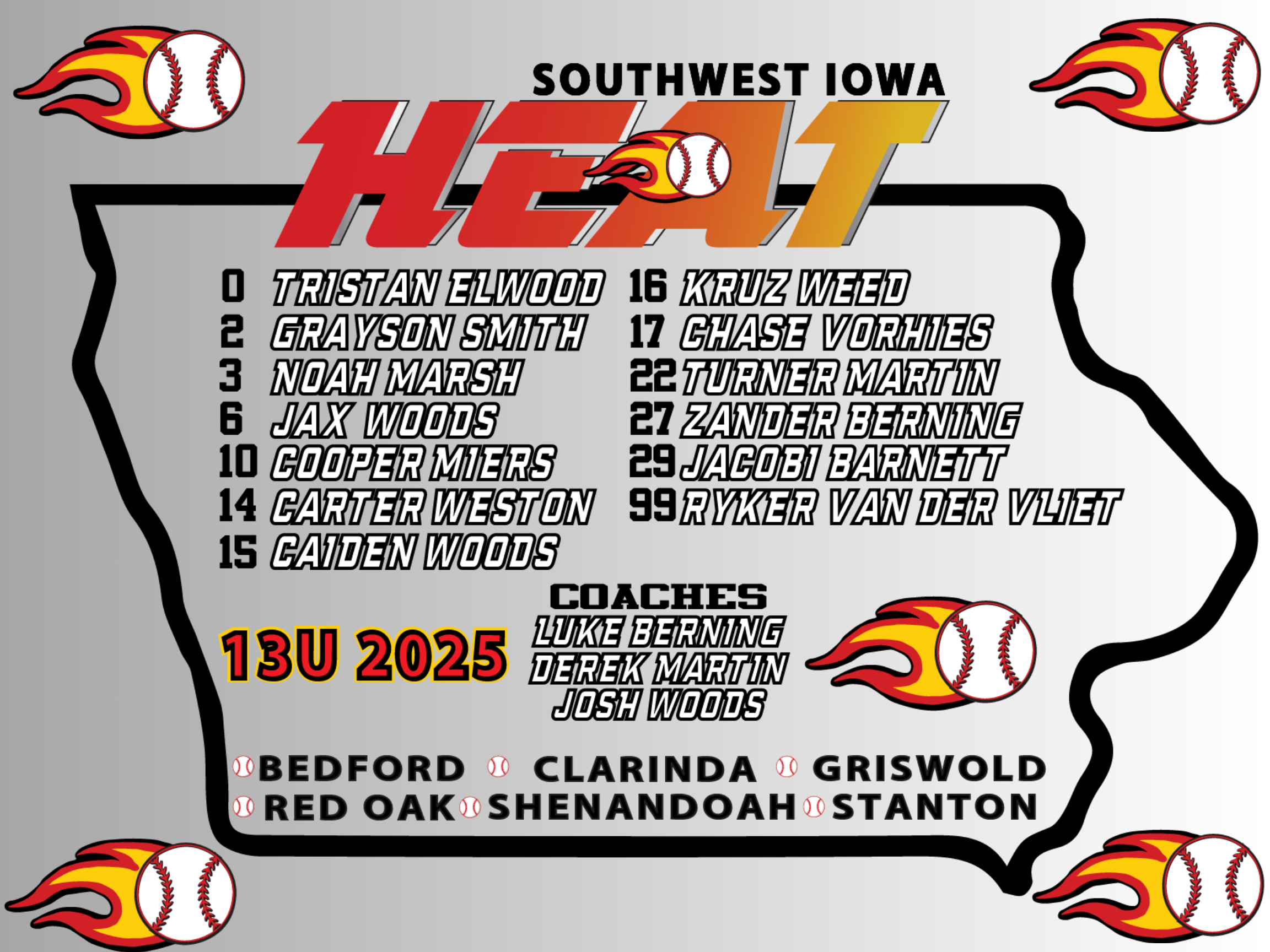 HEAT 13U Tournament Shirts – VANN BRANDS Custom Designs