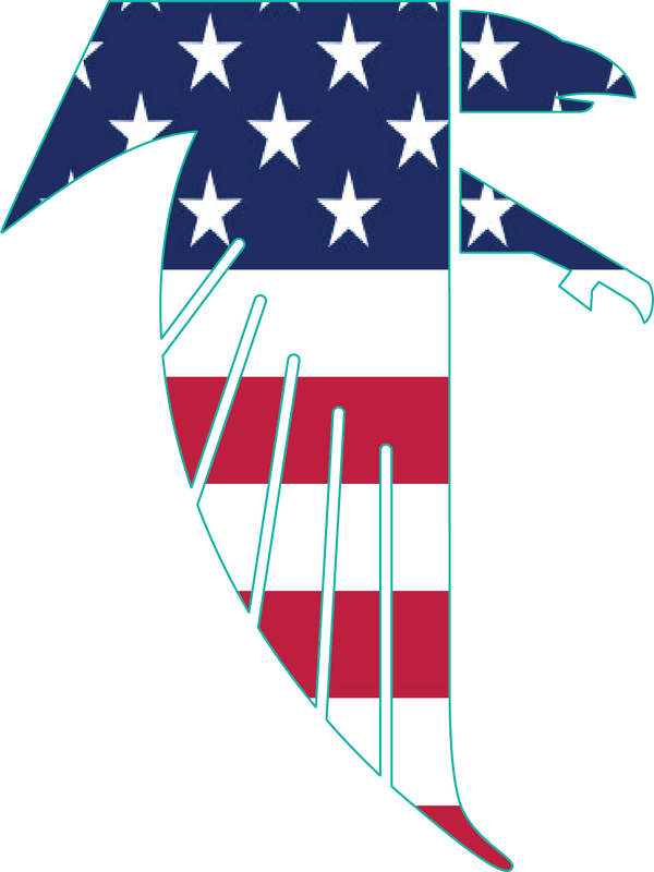 American Flag Falcon Decal (horizontal stripes) – VANN BRANDS Custom ...