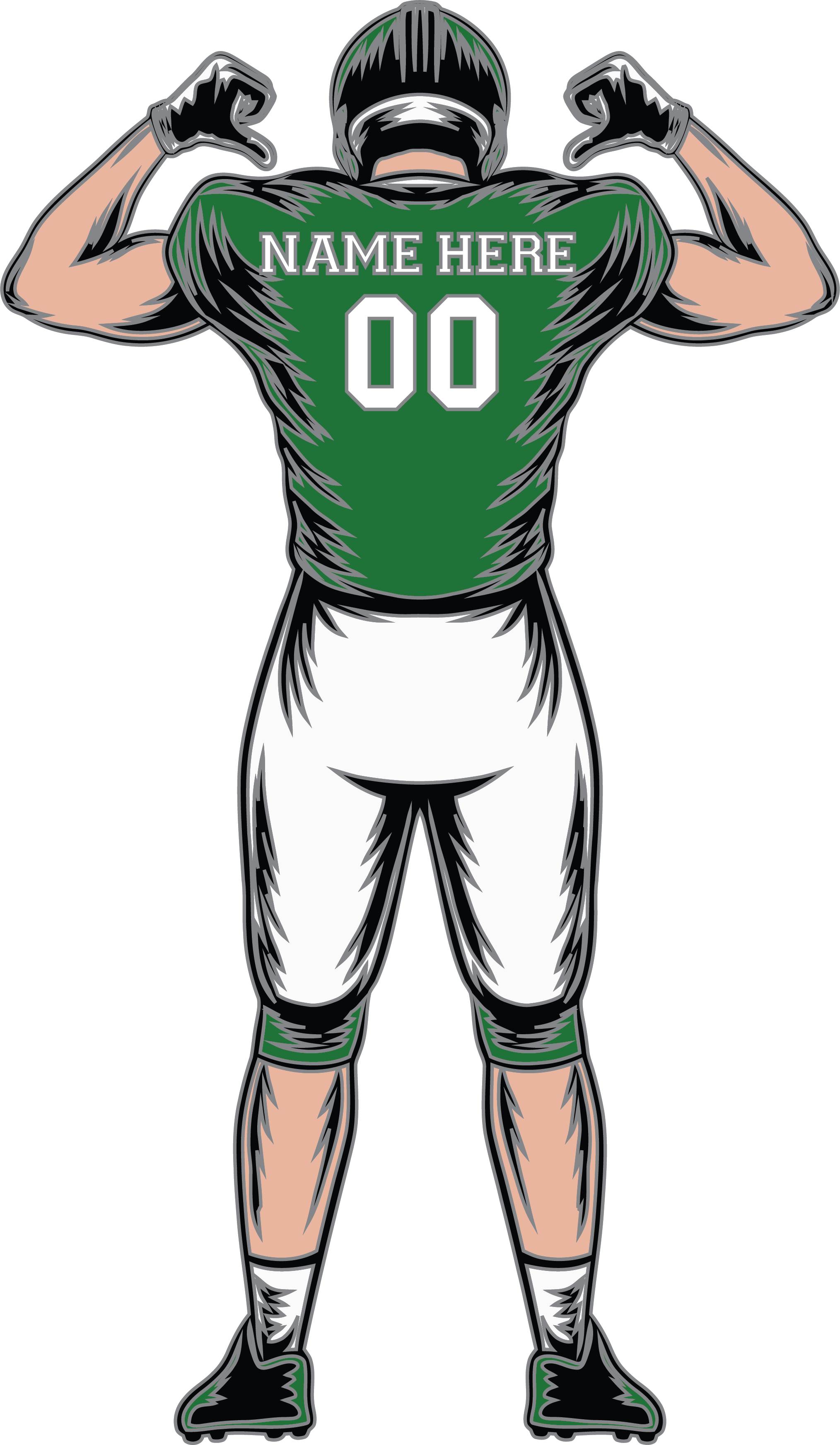 Football Player Decal – VANN BRANDS Custom Designs